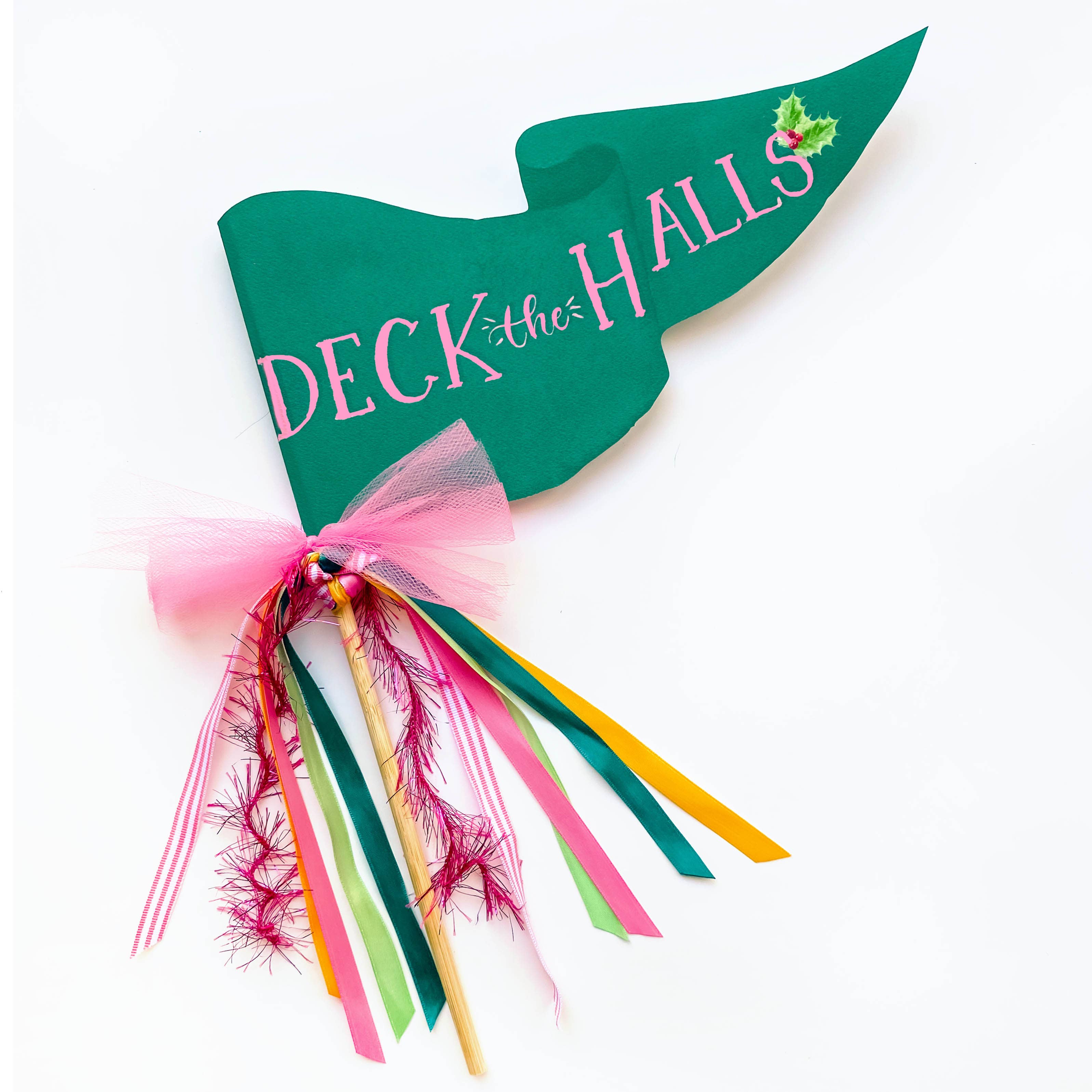 Deck the Halls Christmas Party Pennant | Candy Cane Christmas Company