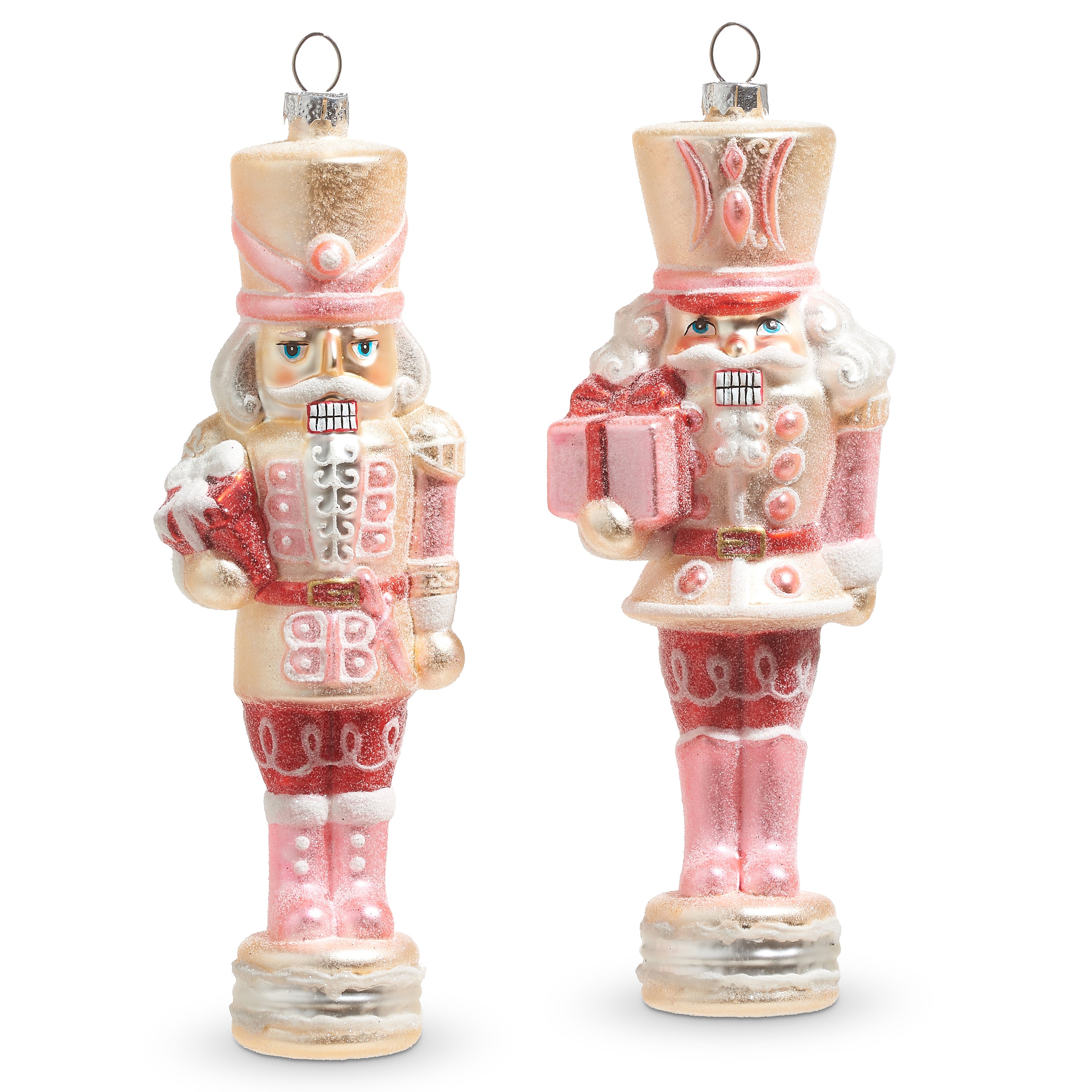 Pink Glittered Nutcracker Ornament- 2 Options | Candy Cane Christmas Company