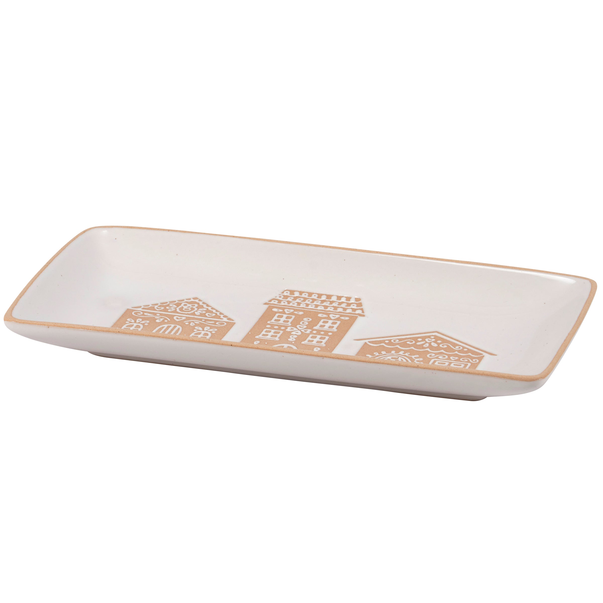 Rectangular Gingerbread House Platter | Candy Cane Christmas Company