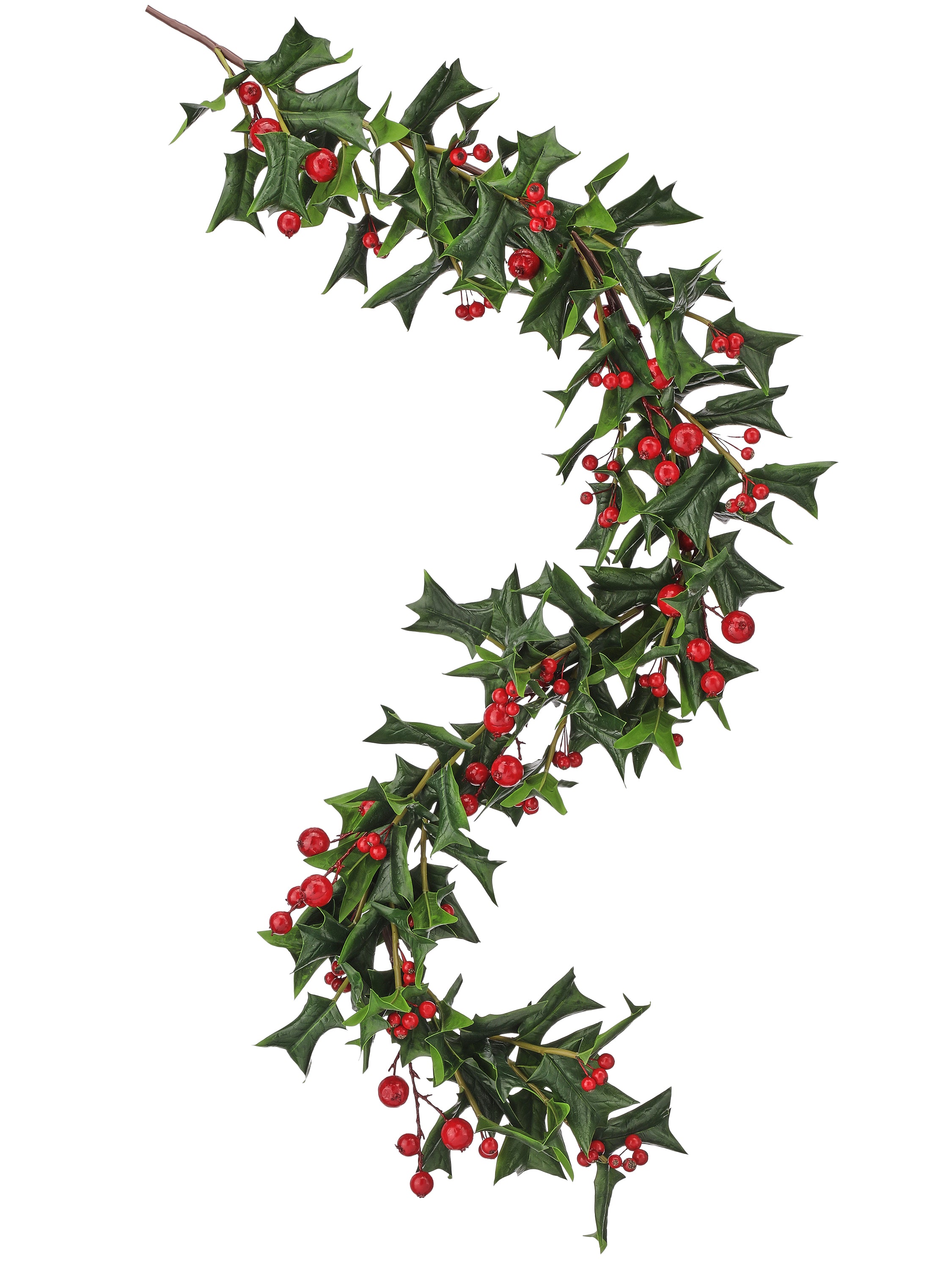 Pacific Northwest Holly with Berry Garland | Candy Cane Christmas Company