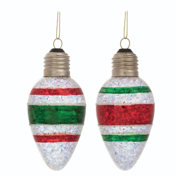 Retro Glass Christmas Bulb Ornament Set | Candy Cane Christmas Company