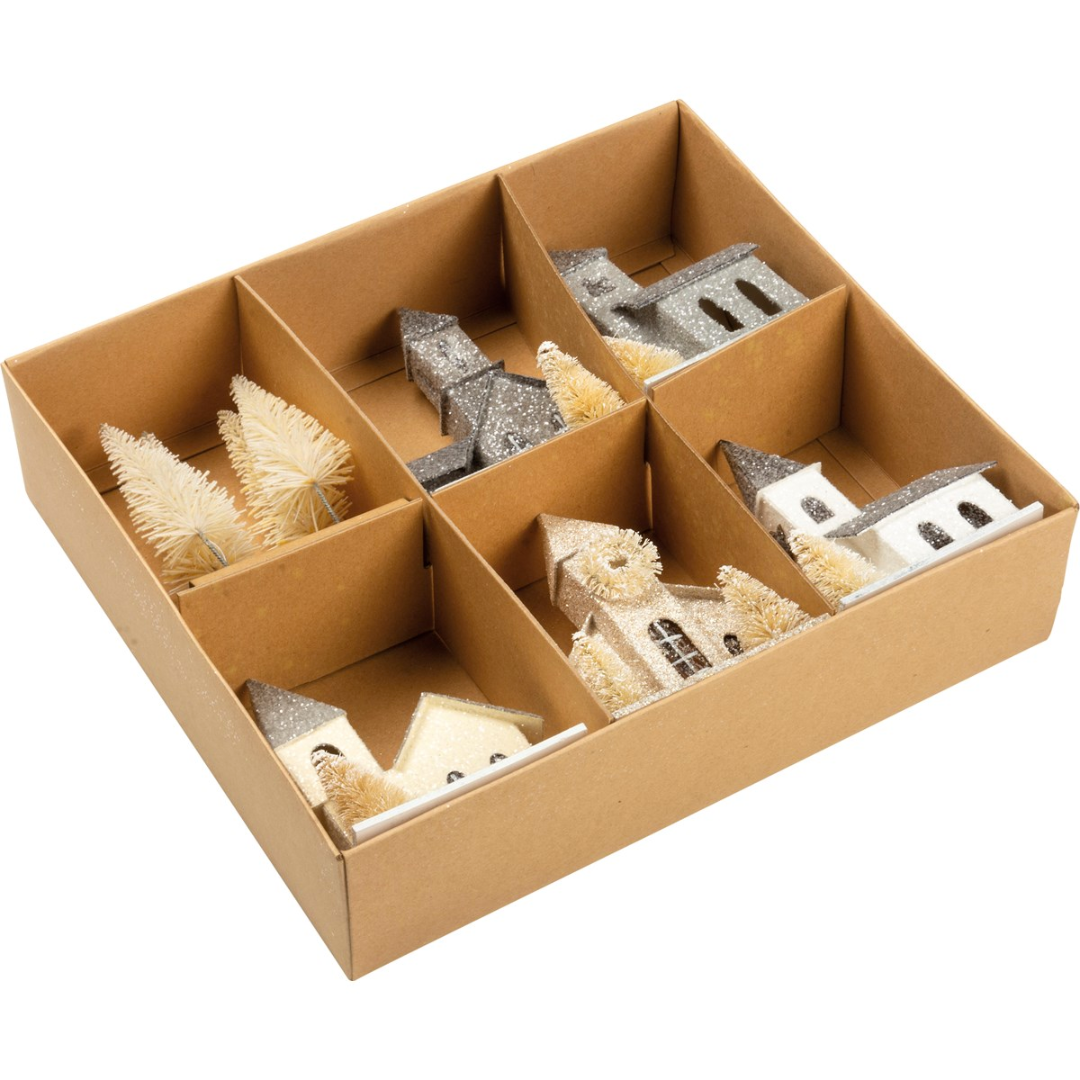 Mini Putz Church Set | Candy Cane Christmas Company